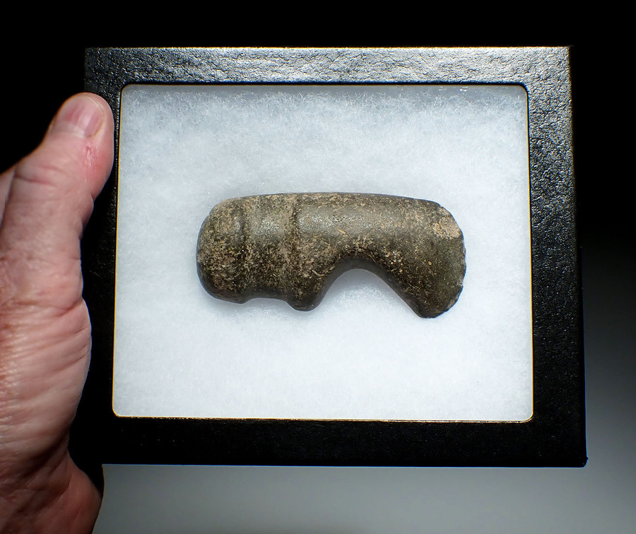 UNIQUE GROOVED INCA PRE-COLUMBIAN HARDSTONE COMPACT WAR AXE *PC604 ...