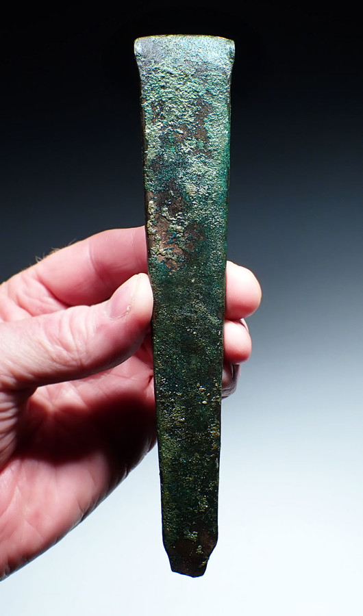 LARGE EARLY BRONZE AGE ANCIENT MESOPOTAMIAN COPPER BRONZE FLAT AXE FROM ...