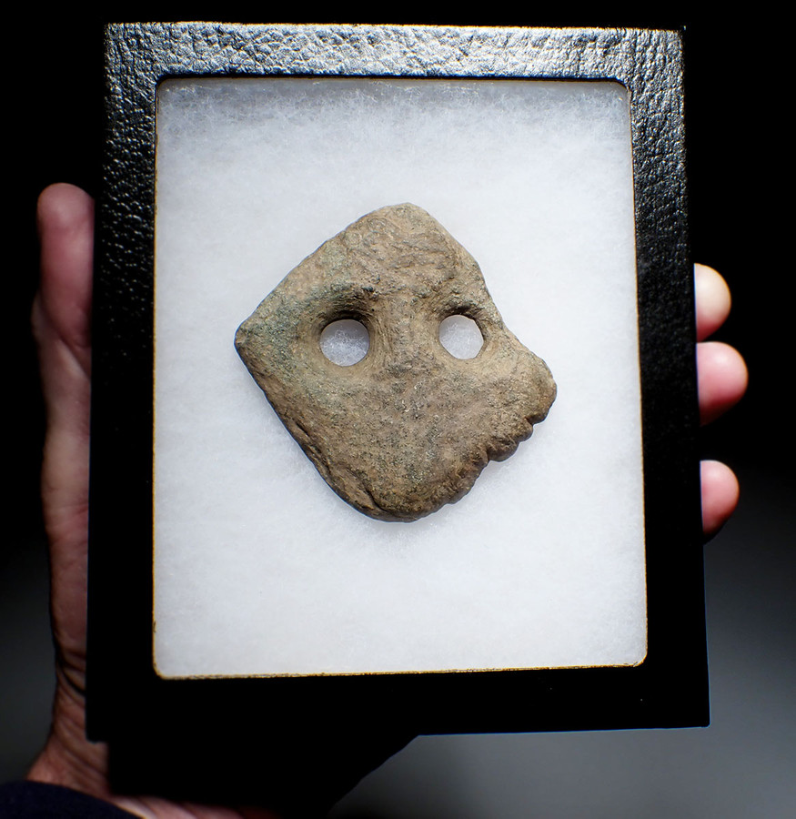 DOUBLE DRILLED NEOLITHIC STONE FISHING NET WEIGHT SINKER FROM FRANCE ...