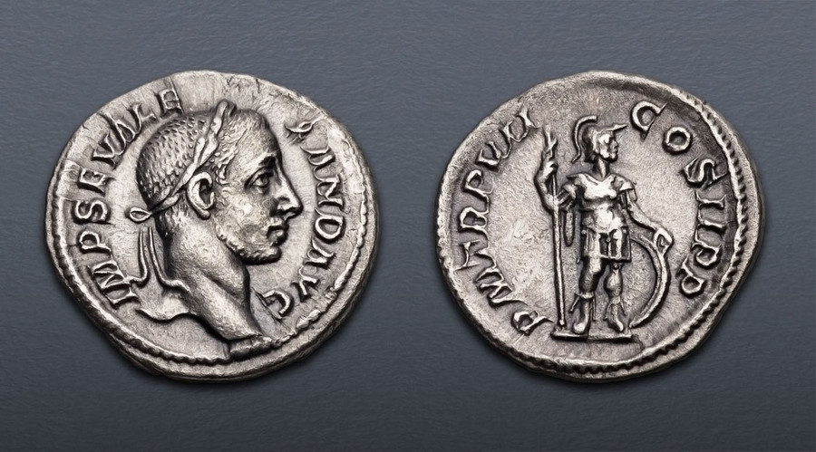 ROMAN IMPERIAL SILVER DENARIUS ANCIENT COIN OF SEVERUS ALEXANDER WITH ...