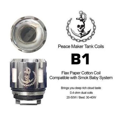 PeaceMaker Tank B1 Coil by Squid Industries ( Works with Smok baby ...