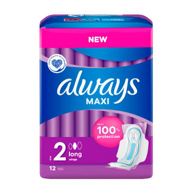Always Maxi Long Plus with Wings 8x12 - Nomm Company Limited