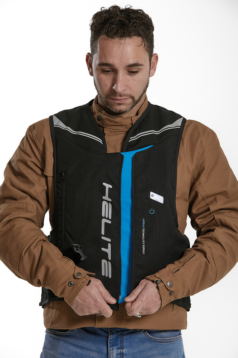 Helite Black Airbag Vest Turtle 2 Technology