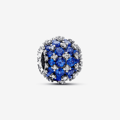 Charm Pandora Azul Redondo Brillante en Pavé - Castejón Joyeros
