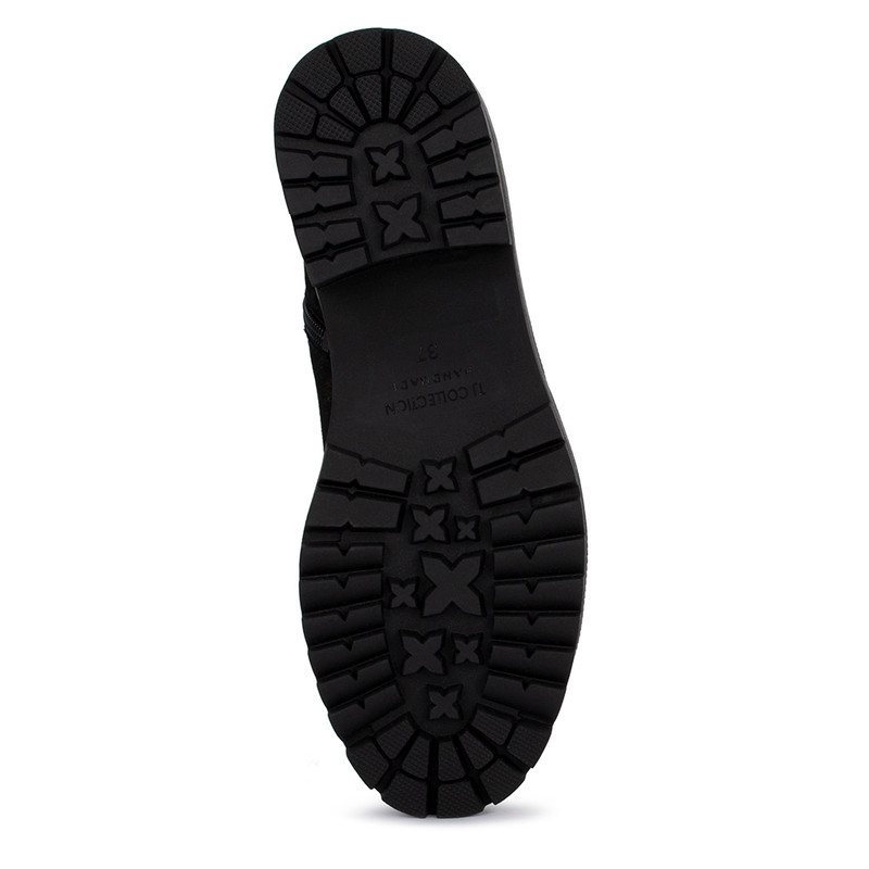 Mid-season Brown Leopard-Print Suede Boots | TJ COLLECTION