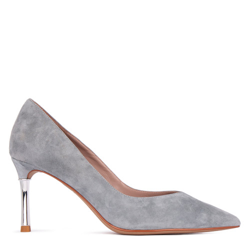 Powder Blue Suede Stilettos | TJ COLLECTION