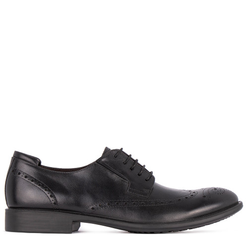 Matte Polished Leather Black Shoes | TJ COLLECTION