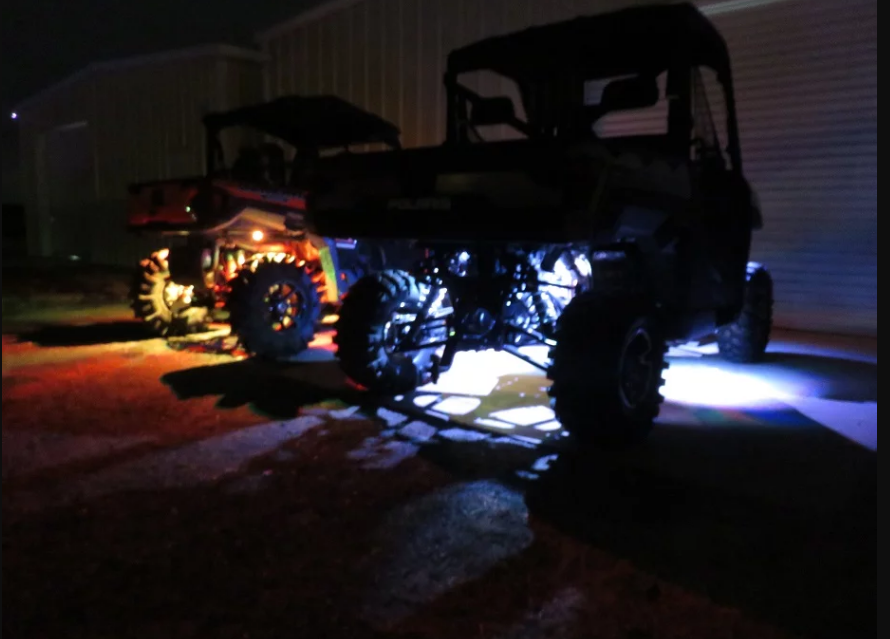 Polaris RZR Rgb Multi Color LED Underglow Light Kit - SYA Warrior Riser ...