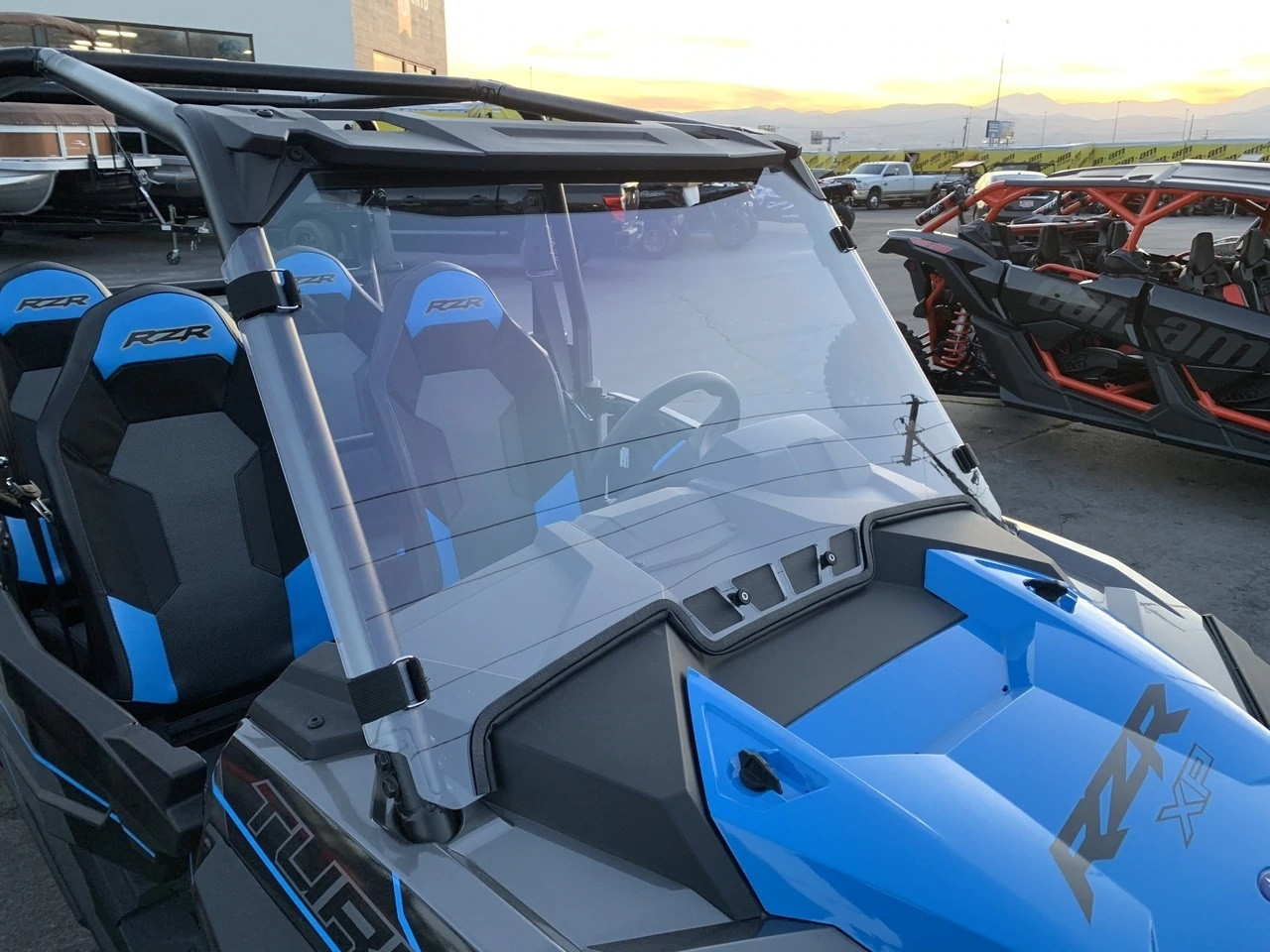 Polaris RZR XP 1000/Turbo Vented Full Windshield with Quick Straps by ...
