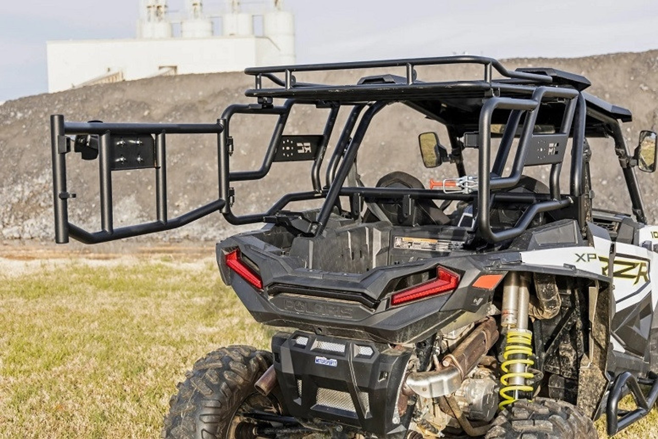 Polaris Rzr Xp Tubular Rear Cargo Rack With Spare Tire Mount By Rough