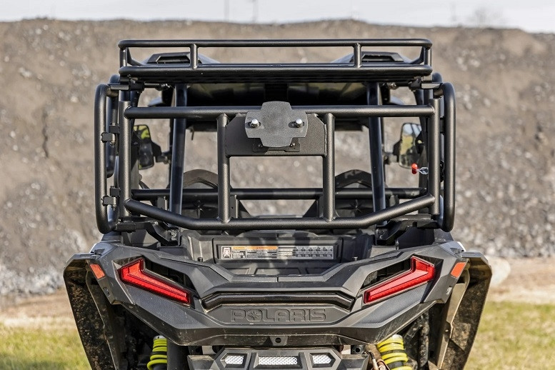 Polaris RZR XP Tubular Rear Cargo Rack with Spare Tire Mount by Rough ...