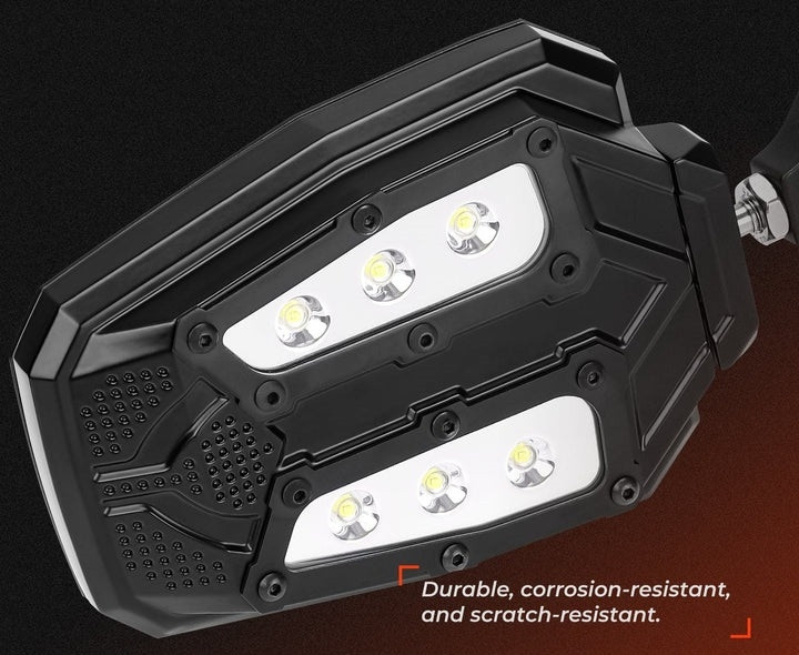 Enhance Your Polaris RZR with LED Spot Light Side Mirror - Kemimoto