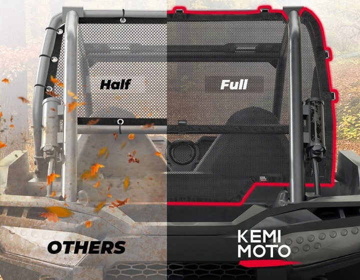 Enhance Safety and Style with Kemimoto Rear Window Net for Polaris RZR XP