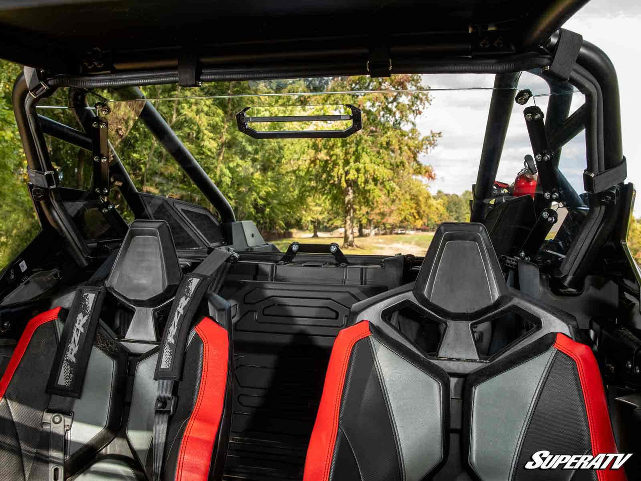 Polaris RZR Pro XP Rear Vented Windshield by Super ATV RWS-P-PROXP-V-CONF