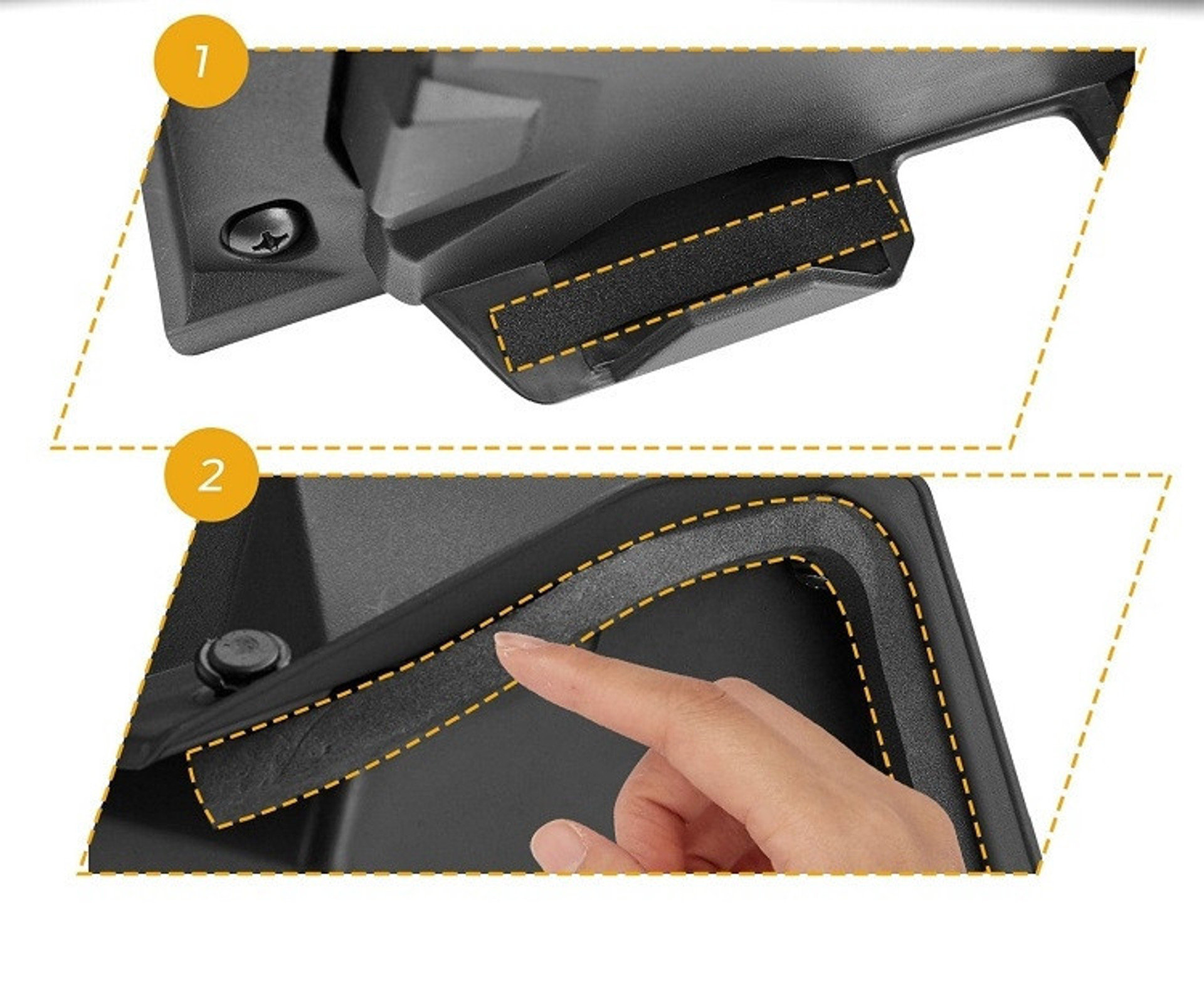 Polaris RZR XP 1000/ XP Turbo Tablet Holder / GPS Mount with Storage Box by Kemimoto - B0111 ...