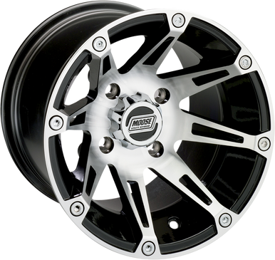 Polaris RZR Aluminum Rear Wheel (387M 14X8 4/156 4+4) Black Chrome ...