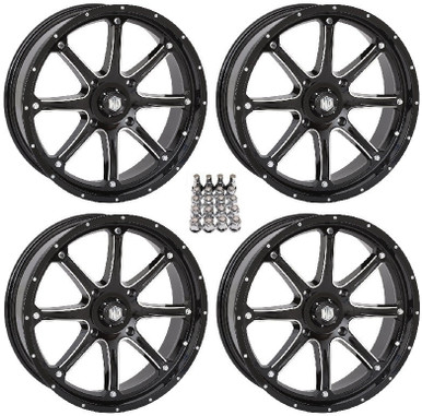 Polaris RZR 20" Black Hd4 Atv Wheels/Rims by STI Set-of-4x-STHD4GB20X6 ...