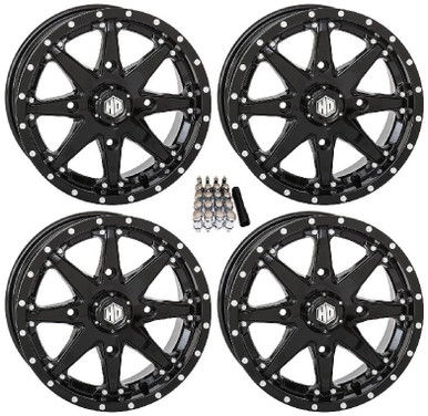 Polaris RZR Hd10 Utv Black 14" Wheels/Rims by STI Powersport Set of 4 x ...