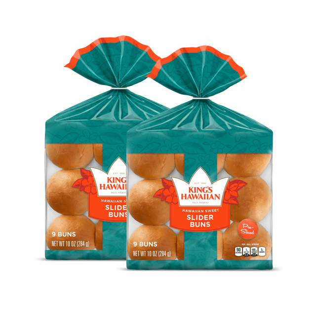 Original Hawaiian Sweet Pretzel Pre Sliced Slider Buns 2 Pack