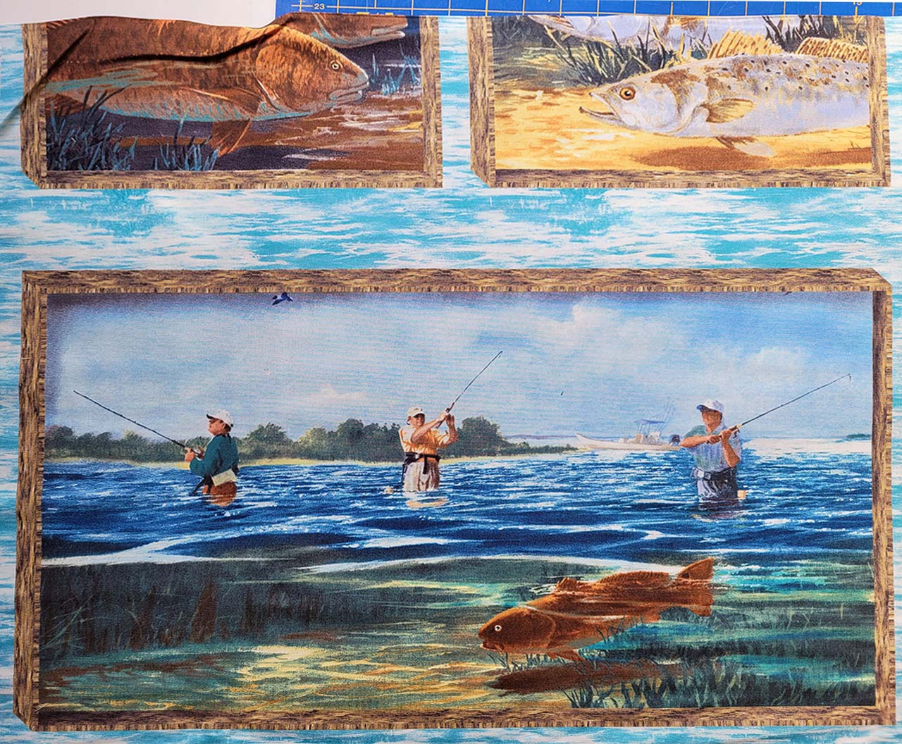 Reel Em In Panel by Wade Butler for Wilmington Prints - Kidsfabrics & Co.