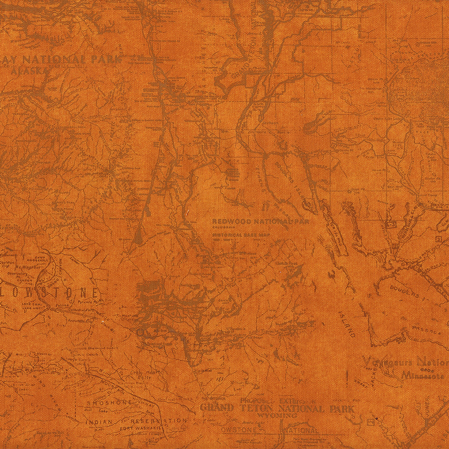 Wilderness Park Map on Copper - Kidsfabrics & Co.