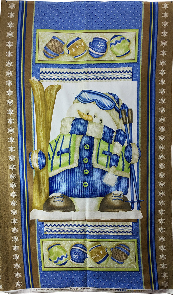 Snow Much Fun Flannel Panel - Kidsfabrics.com