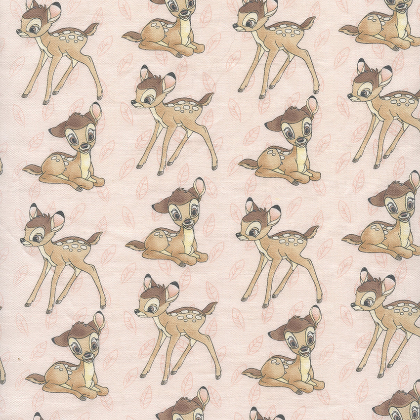 Bambi Tossed on Peach Cotton Woven Fabric by Springs Creative ...