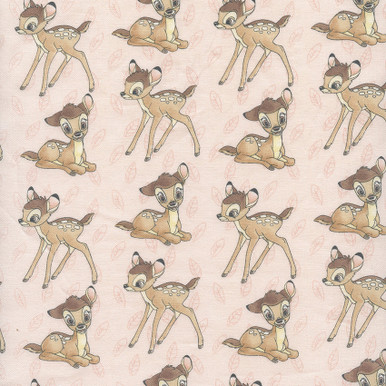Bambi Tossed on Peach Cotton Woven Fabric by Springs Creative ...