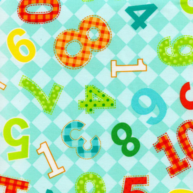 numbers fabric, fabric with jumbled numbers, educational fabric ...