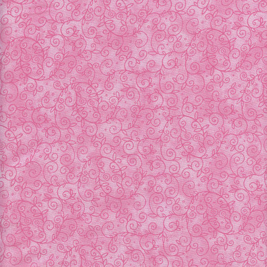 SUNSHINE CATS: Floral Vines Pink - Kidsfabrics & Co.