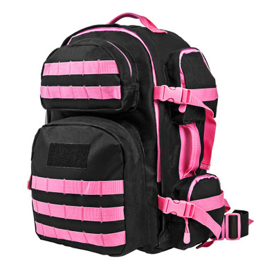 NcSTAR Heavy Duty PALS Utility Camping Hiking Tactical Backpack- Black ...