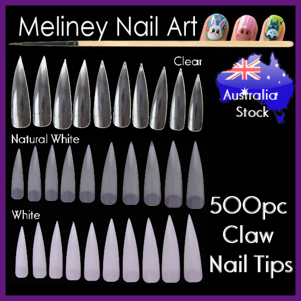 500pc Claw Nail Tips - Artificial Manicure Extensions