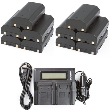 10 Batteries + LCD Dual Rapid Battery Charger for Trimble EiDLi1 5700 ...