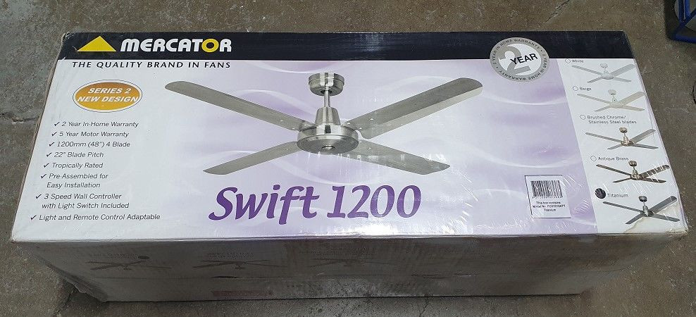 Swift 1200 Titanium Ceiling Fan - Shorelec Electrical Wholesalers ...