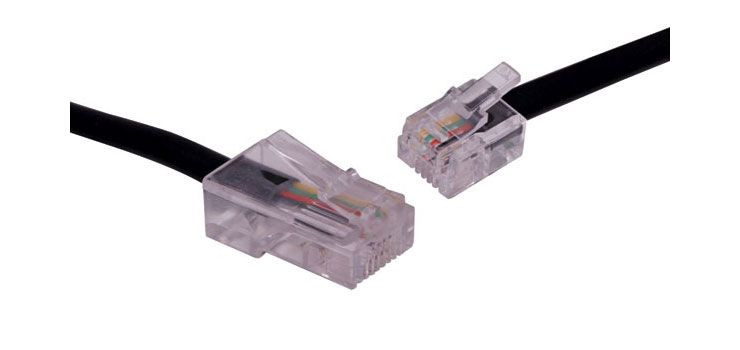 3M Rj45 Plug To Rj14 Plug Black Telephone Cable - Shorelec Electrical ...