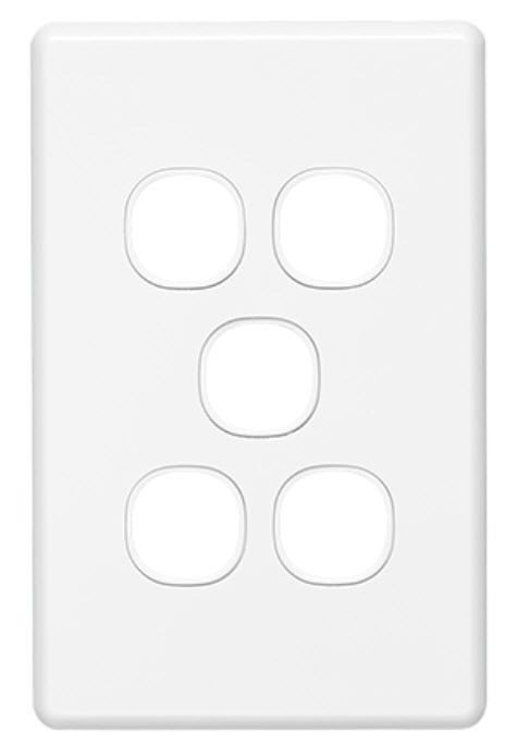 Clipsal 5 Gang Grid And Surround Plate Classic Series - Shorelec ...