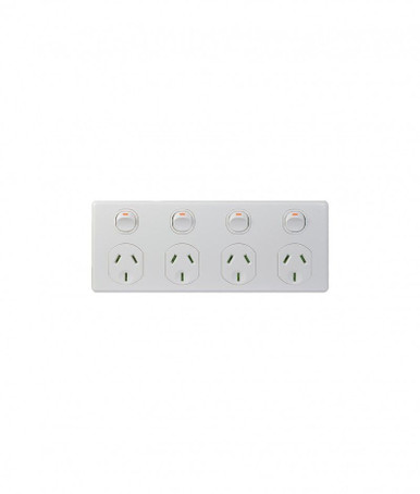 Trader 4 Gang Gpo White - Shorelec Electrical Wholesalers - Heating ...