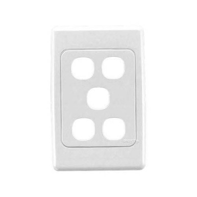 Clipsal 5 Gang Grid And Surround Plate 2000 Series - Shorelec ...