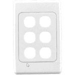Clipsal 6 Gang Grid And Surround Plate 2000 Series - Shorelec ...