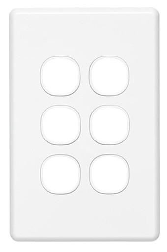 Clipsal 6 Gang Grid And Surround Plate Classic Series - Shorelec ...