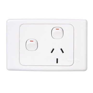 Clipsal Single Powerpoint With Extra Switch 10A 2000 Series 2015Xwe ...