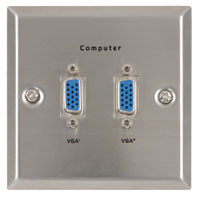 Dual VGA Wall Plate - A&C Audio Visual