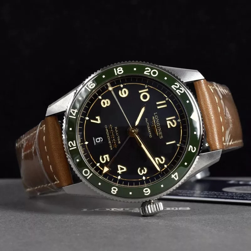 Longines Spirit Zulu Time 42mm Black Dial GMT Men's Watch L38124632