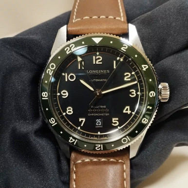 Longines Spirit Zulu Time 42mm Black Dial GMT Men's Watch L38124632