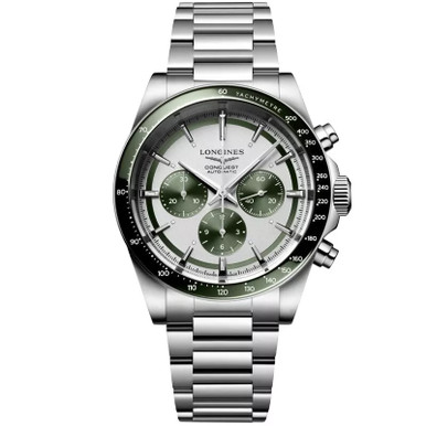 New Longines Conquest Chronograph Steel 42mm Men's Watch L38354026