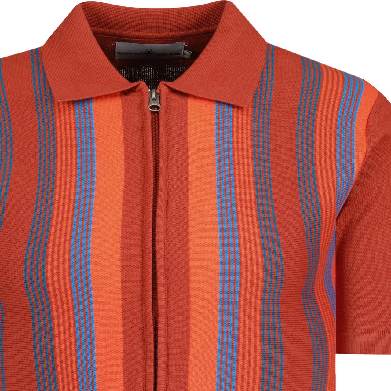 Capitol MADCAP ENGLAND 60s Mod Stripe Zip Polo (P)