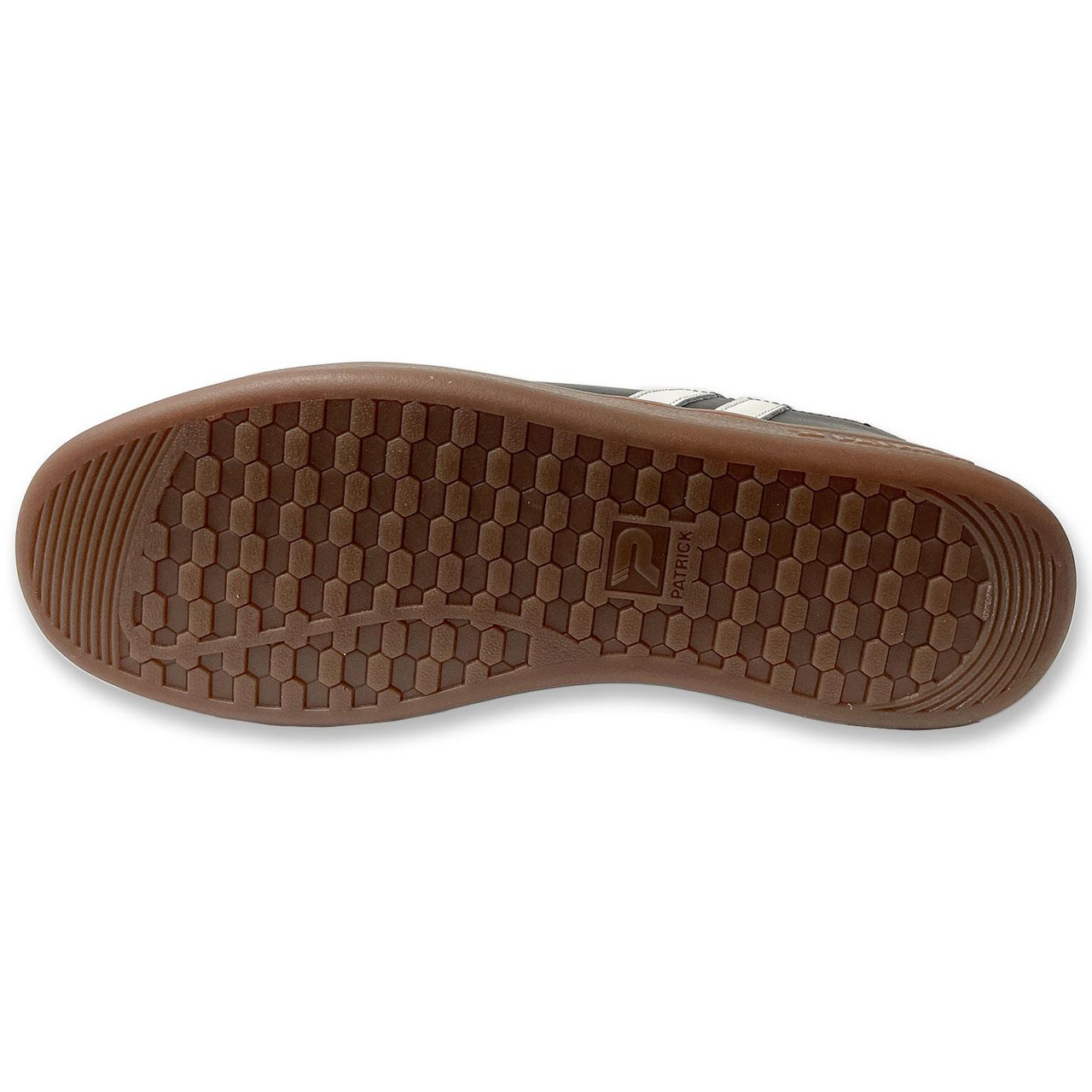 Monaco Patrick 80s Black Leather Cupsole Trainers