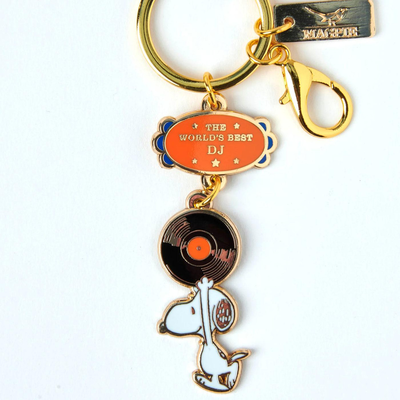 Magpie x Peanuts Snoopy Worlds Best DJ Keyring