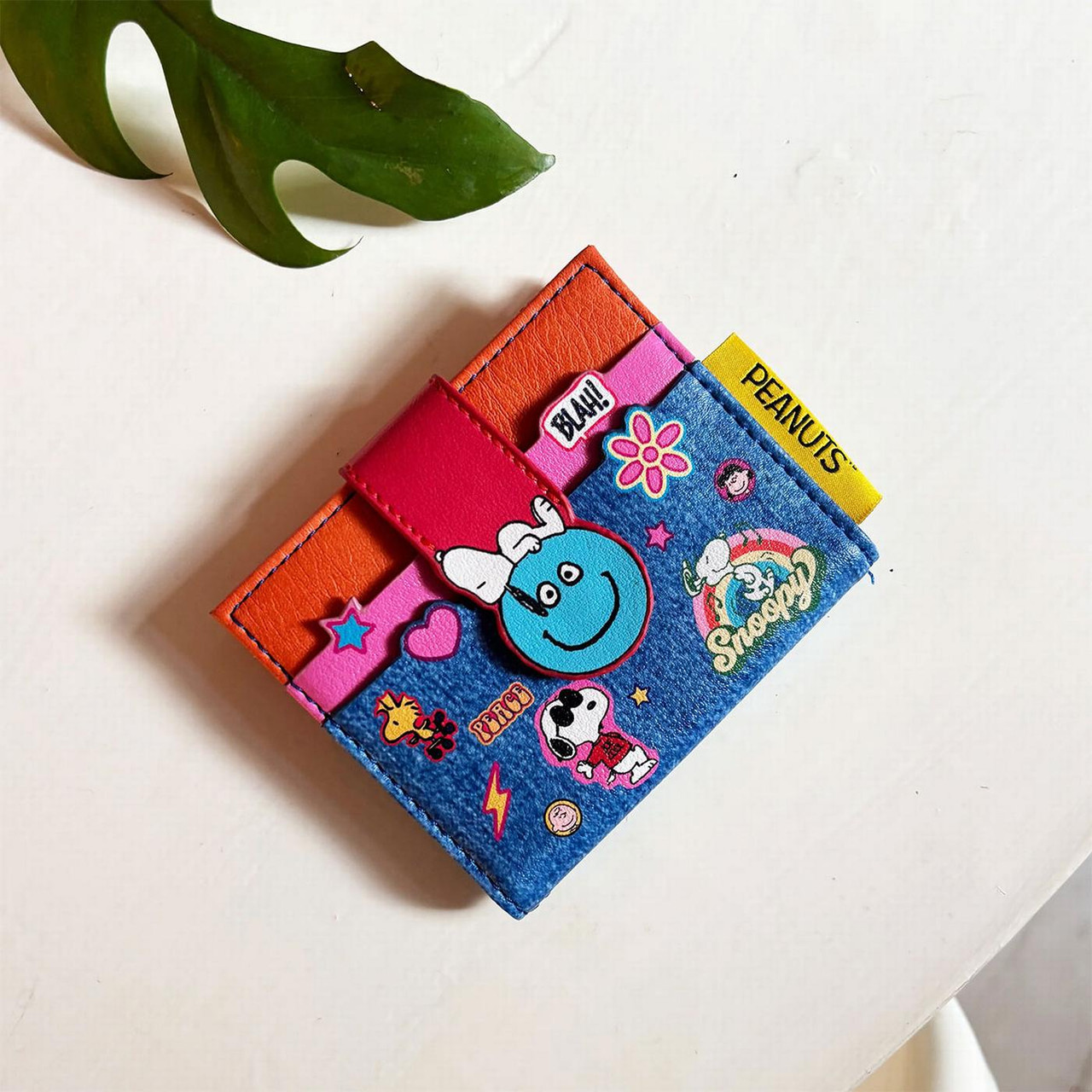 Peanuts Snoopy & Woodstock Patch Foldover Wallet