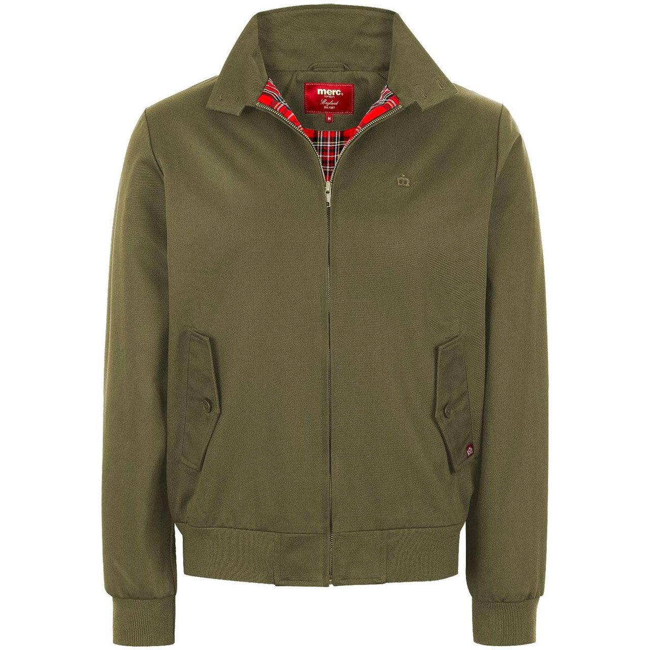 MERC Men's Retro Indie Mod Harrington Jacket in Olive